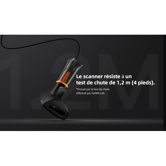 Modèle SUNMI U2, Lecteur code-barre portable